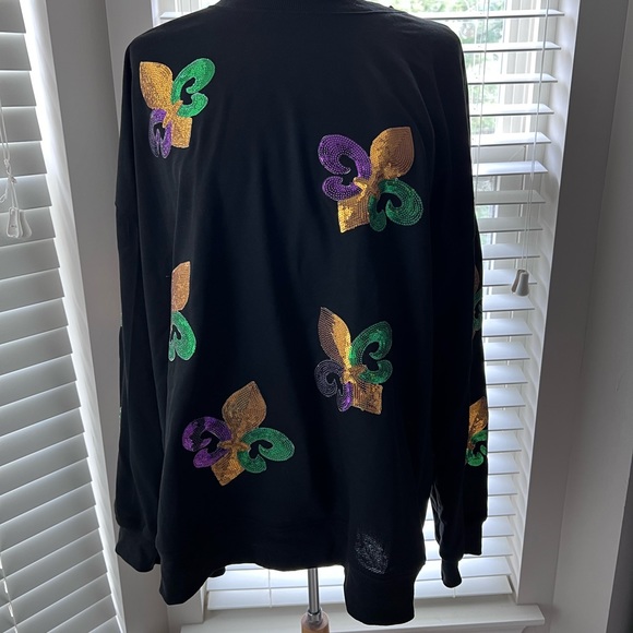 Tops | Mardi Gras Fleur De Lis Top Brand New | Poshmark